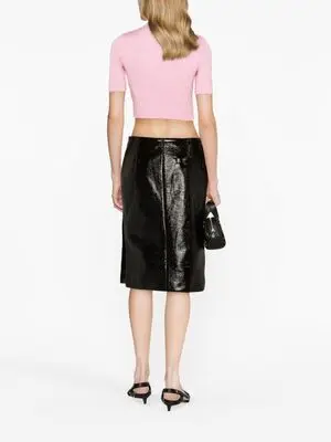 COURREGES Low-rise Vinyl Midi Skirt