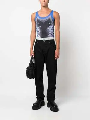 VTMNTS Double-layer Straight-leg Jeans - Black