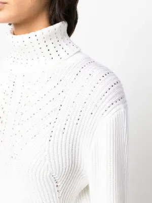 GENNY Stud-embellished Wool Jumper