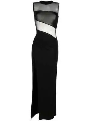 NENSI DOJAKA Sheer-paneled Gown