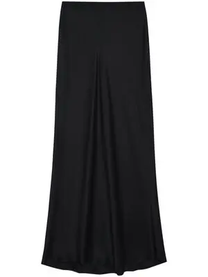 ANINE BING Flared Silk Maxi Skirt - Black