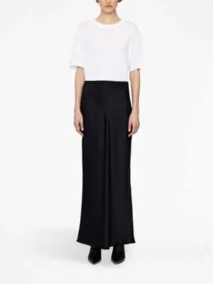 ANINE BING Flared Silk Maxi Skirt - Black