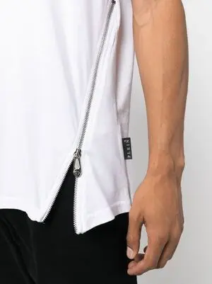 Philipp Plein Logo-patch Zip-detailing T-shirt