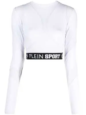 PLEIN SPORT Logo-print Top - White