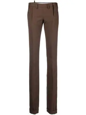 Dsquared2 High-waisted Slim-cut Trousers - Brown