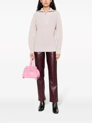 MARANT ETOILE Benny Half-zip Sweater - Neutrals