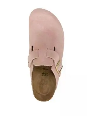 BIRKENSTOCK Boston Suede Clogs - Pink