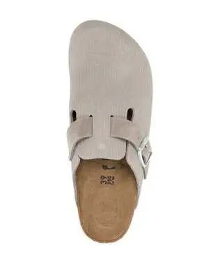 BIRKENSTOCK Boston Embossed Suede Clogs