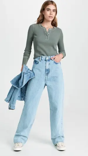 AMO Thermal Henley Tee