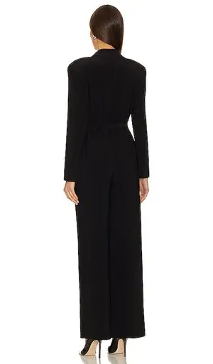 Norma Kamali Single Breasted Straight Leg Jumpsuit