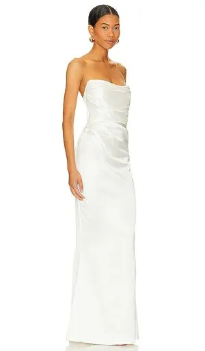 NOOKIE Emelie Strapless Gown - White