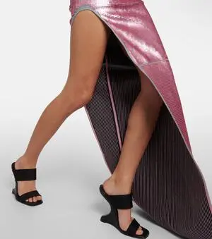 Rick Owens One-shoulder Sequined Gown