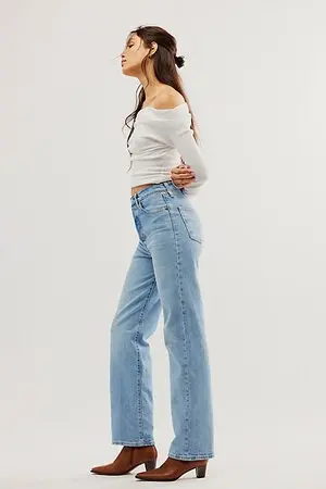 LEVI'S Ribcage Full-length Jeans - Light Wash