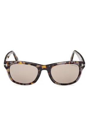TOM FORD TOM FORD Kendel Square Sunglasses Grey Havana/roviex Mirror