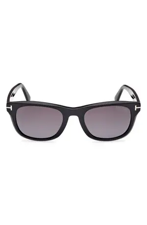 TOM FORD TOM FORD Kendel Square Sunglasses Shiny Black / Gradient Smoke