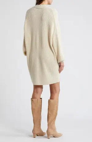 chinese dress ladies Babysoft Bishop Sleeve Knitted Dress Tarmac Khaki Green