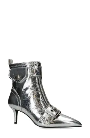 Kurt Geiger Hackney Kitten Heel Boot - Silver