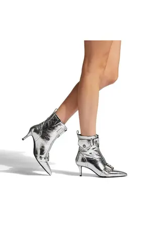 Kurt Geiger Hackney Kitten Heel Boot - Silver