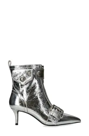 Kurt Geiger Hackney Kitten Heel Boot - Silver