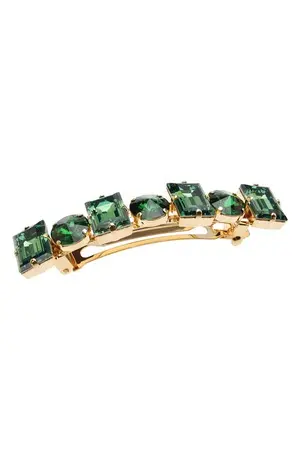 L. Erickson L. Erickson Swarovski Crystal Barrette Erinite/ Dark Moss/ Gold