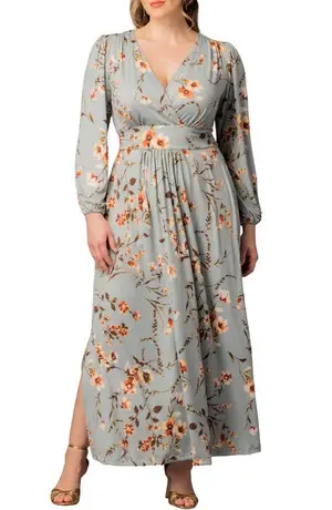 KIYONNA Kelsey Long Sleeve Maxi Dress - Spring Meadow