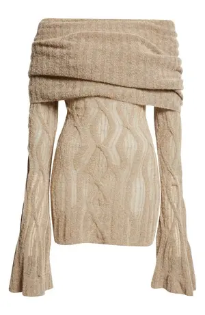 houston cable cloud knit dress Storm Cable Cloud Knit Mini Dress main image 0