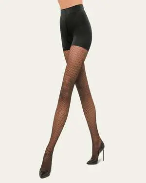 Wolford Geometric Dots Control-top Tights - Beige