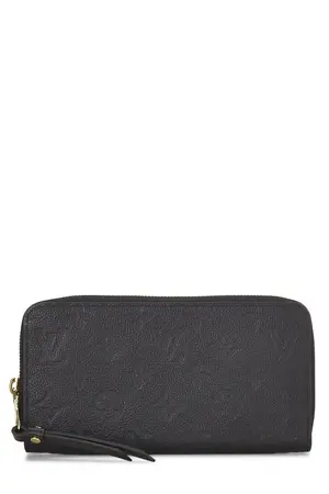 LOUIS VUITTON Monogram Empreinte Zippy Continental Wallet - Black