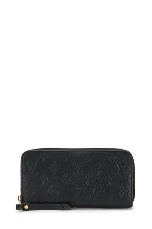 LOUIS VUITTON Monogram Empreinte Zippy Continental Wallet - Black
