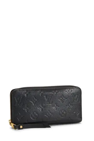 LOUIS VUITTON Monogram Empreinte Zippy Continental Wallet - Black