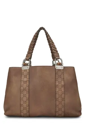Gucci Leather Bamboo Bar Tote
