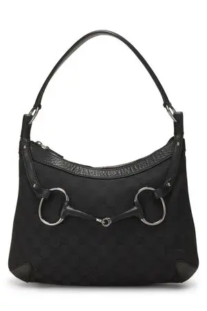 Gucci Original Gg Canvas Horsebit Hobo Bag