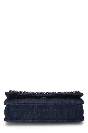 Chanel Quilted Denim Wallet On Chain