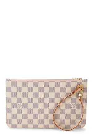 LOUIS VUITTON Damier Azur Pouch - White