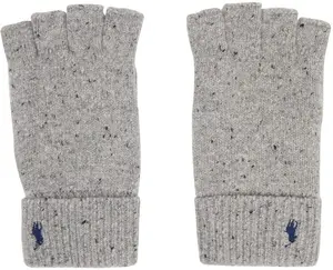 Ralph Lauren Polo Ralph Lauren Gray Embroidered Gloves 032 Andover Hthr