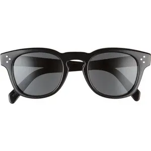 Celine Bold 3 Dots 49mm Square Sunglasses - Shiny Black/smoke