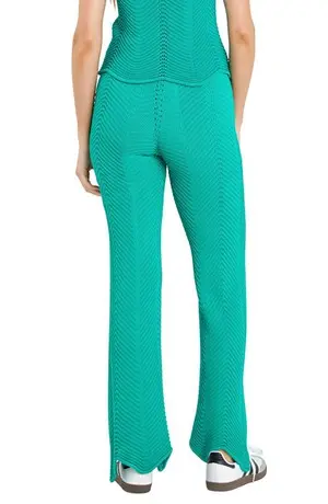 English Factory Wavy Knit Pants - Green
