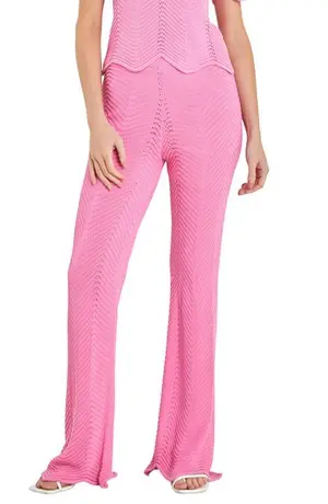 English Factory Wavy Knit Pants - Pink