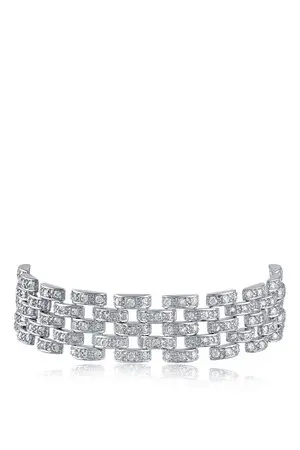 KENNETH JAY LANE Round-pave Cubic Zirconia Chain Bracelet - Natural