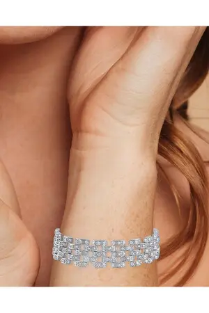 KENNETH JAY LANE Round-pave Cubic Zirconia Chain Bracelet