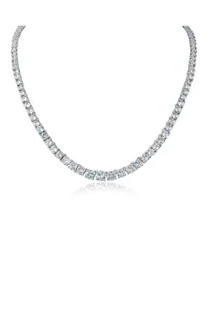 KENNETH JAY LANE Cubic Zirconia Tennis Necklace - Natural