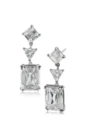 KENNETH JAY LANE Cubic Zirconia Drop Earrings - Natural