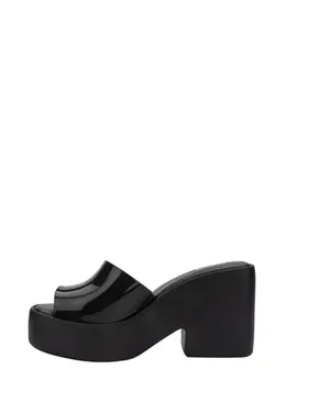 Melissa Posh Ad Slip-on Platform High Heel Sandals - Black