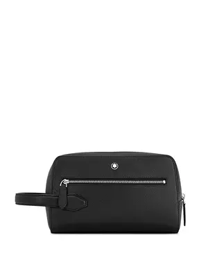 Montblanc Sartorial Leather Wash Bag - Black