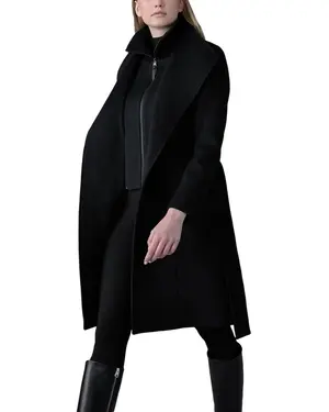 Mackage Norita Belted Wool Coat - Black