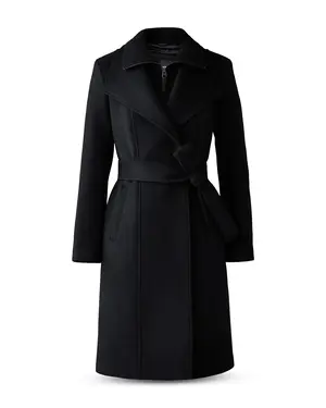 Mackage Norita Belted Wool Coat - Black