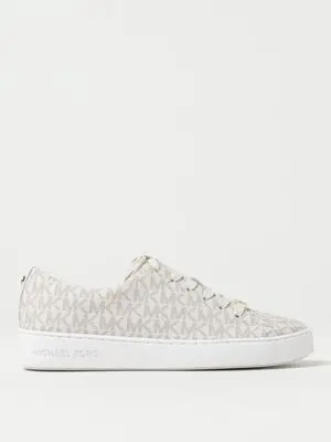 Michael Kors Michael Keaton Sneakers In Coated Cotton With All-over Mk Monogram