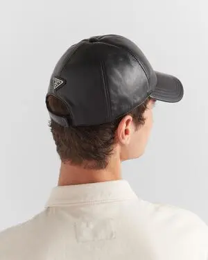 Prada Nappa Leather Baseball Cap