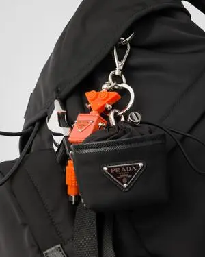 Prada Re-nylon Mini Pouch Keychain Charm