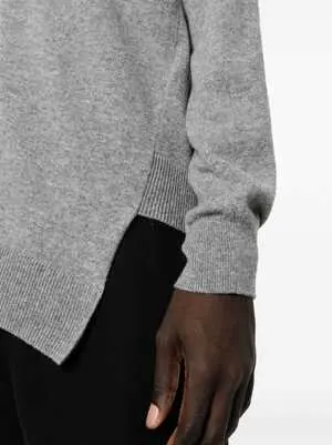 Comme Des Garçons X Lacoste Asymmetric Wool Cardigan - Grey